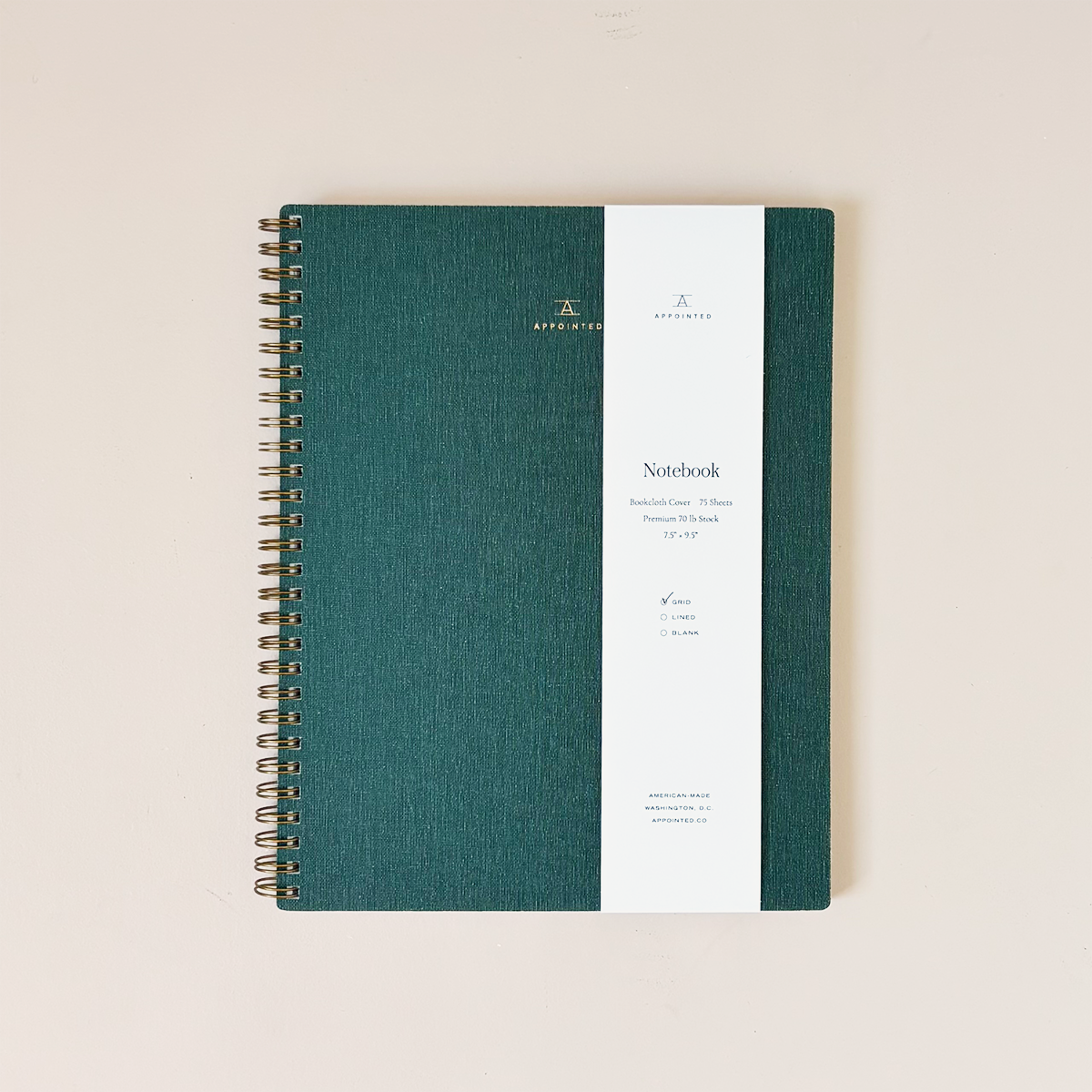 Hunter Green Notebook Grid – Holliday