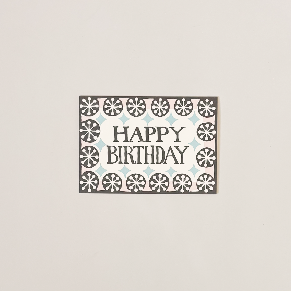 Coffee & Pink Happy Birthday Note Card – Holliday