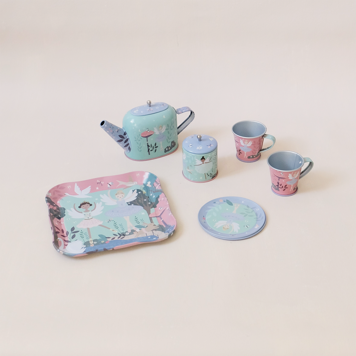 Enchanted 9 Piece Tin Tea Set – Holliday