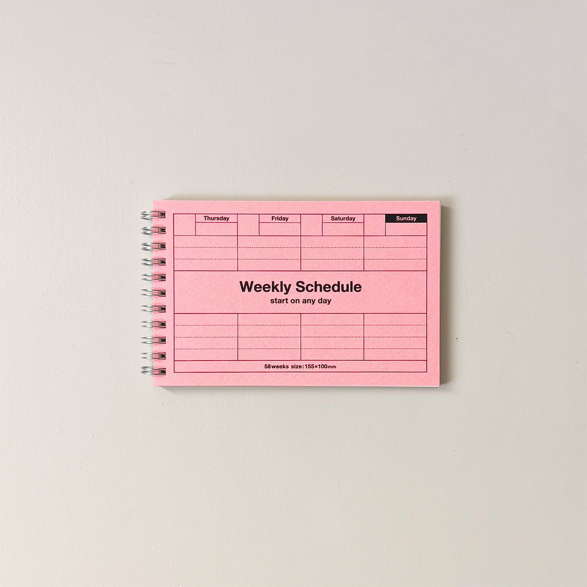 Dayfree Weekly Schedule Neon Pink – Holliday