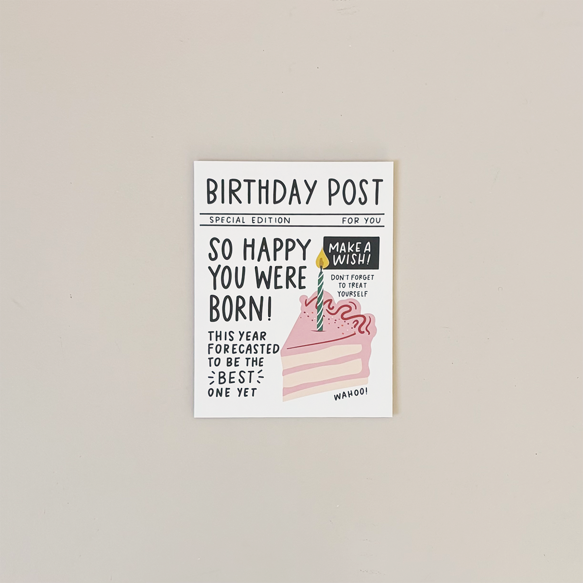 Birthday Post Note Card – Holliday