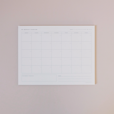 Monthly Overview Notepad – Holliday